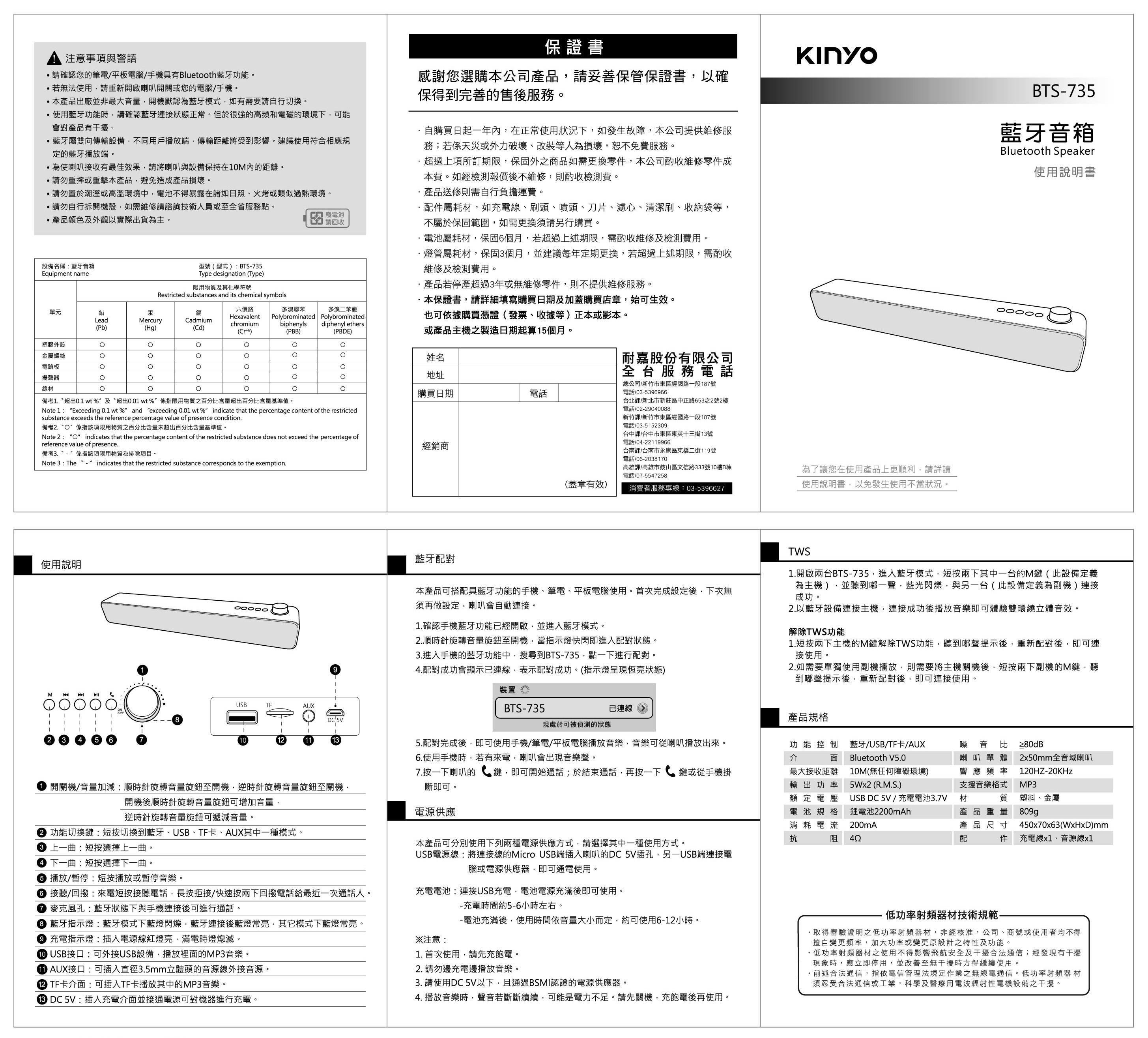 藍牙音箱 | KINYO