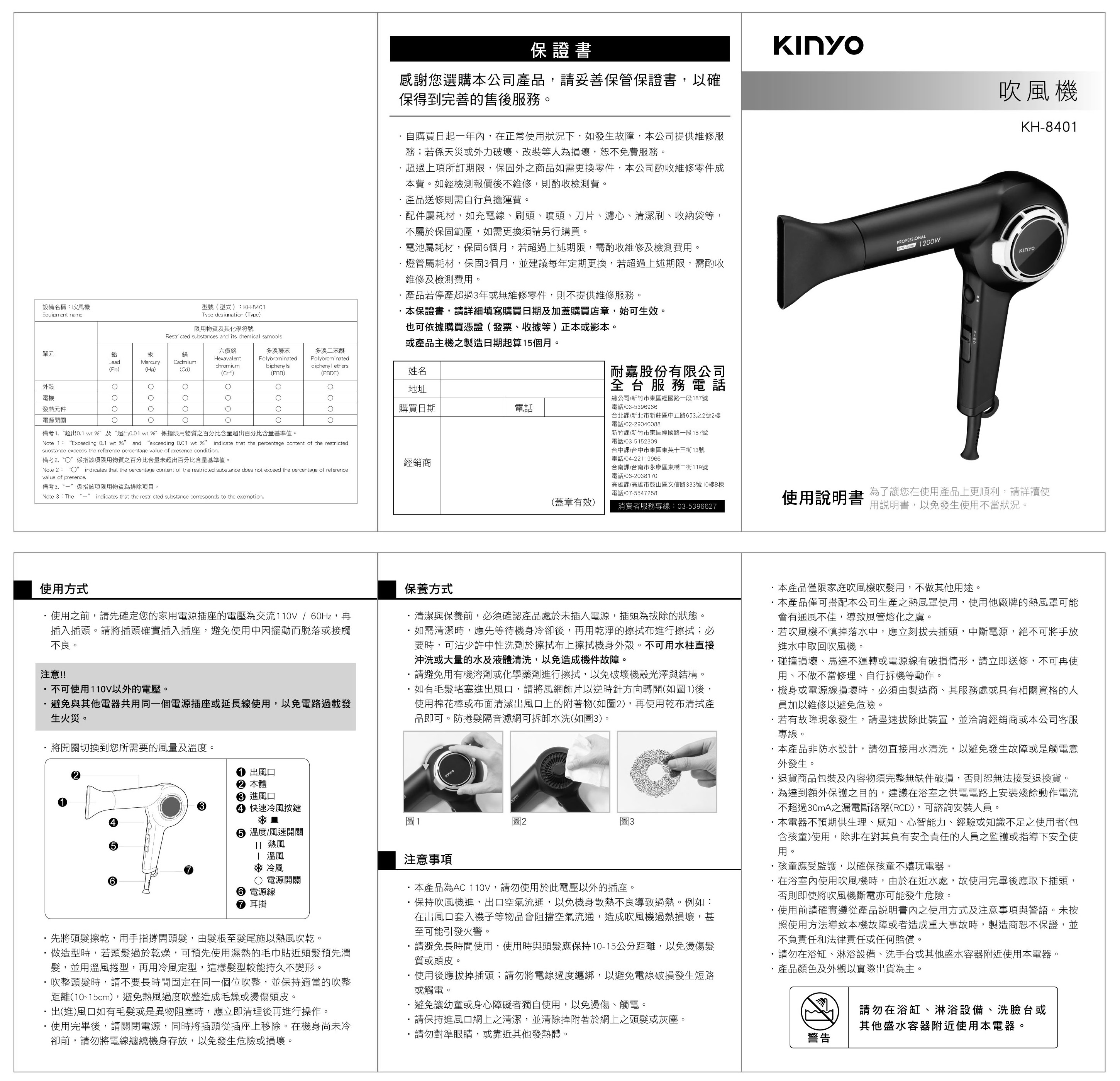 復古造型專業吹風機 | KINYO